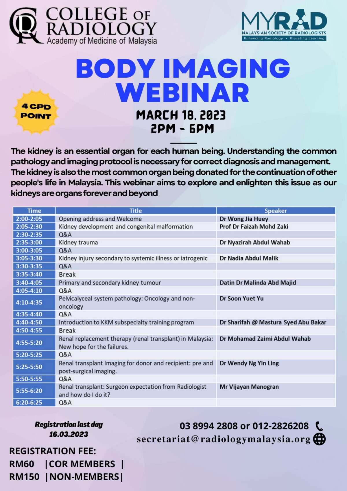 Body Imaging Webinar – College Of Radiology